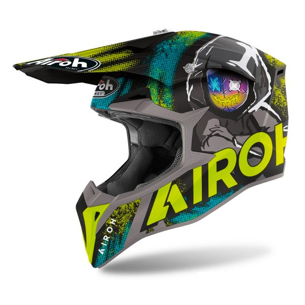 Motorradhelm Airoh Wraap Alien Yellow Matt auf Lager | iCasque.de