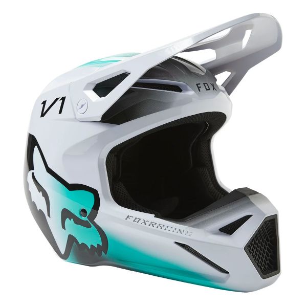 Motorradhelm FOX V1 Toxsyk White auf Lager | iCasque.de