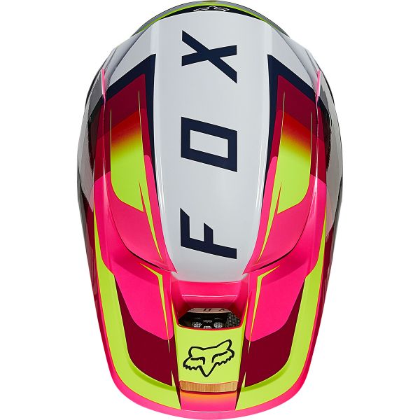 Motorradhelm FOX V1 Tro Fluo Yellow versandbereit | iCasque.de