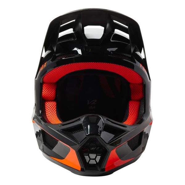 Motorradhelm FOX V2 Vizen Flo Orange versandbereit | iCasque.de