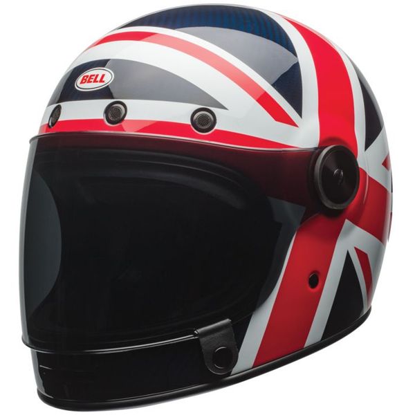 Motorradhelm Bell Bullitt Carbon Spitfire Blue Red auf Lager | iCasque.de