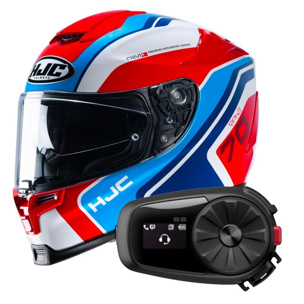 Pack Motorradhelm + Motorrad Kommunikation : HJC RPHA 70 Kroon MC21 ...