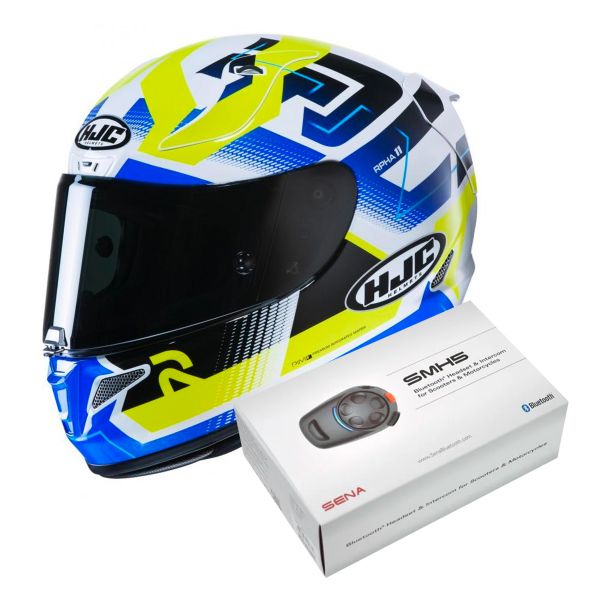 Pack Motorradhelm + Motorrad Kommunikation : HJC RPHA 11 Nectus MC24H ...