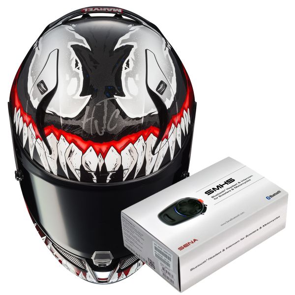 Pack Motorradhelm + Motorrad Kommunikation : HJC RPHA 11 Venom II ...