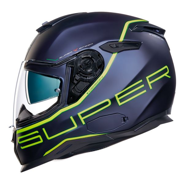 Motorradhelm Nexx SX.100 Superspeed Blue Neon Matt zum Bestpreis ...