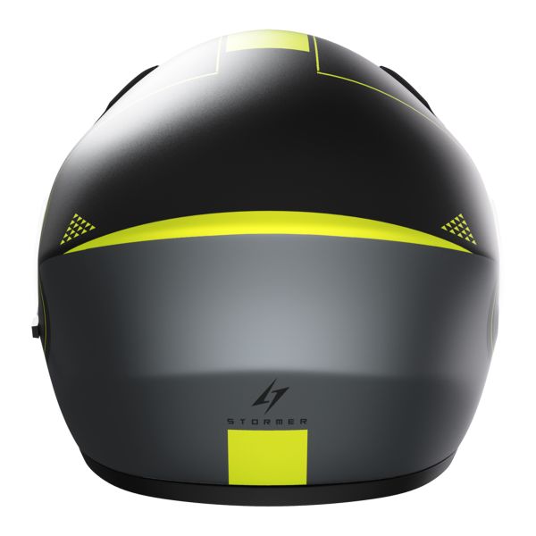 Motorradhelm Stormer Turn Rev Tech Neon Yellow Metal Matt auf Lager ...
