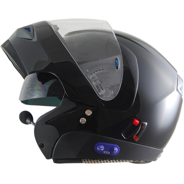 Motorradhelm Vemar Jiano Bluetooth Schwarz versandbereit | iCasque.de