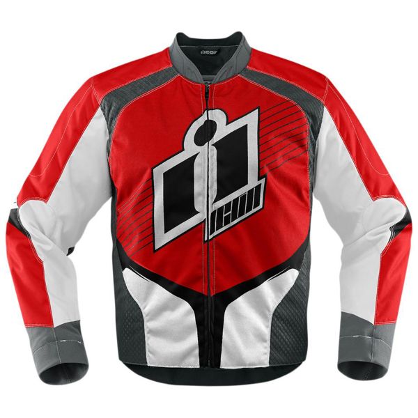 Motorradjacke ICON Overlord D3O Red zum Bestpreis | iCasque.de